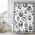 66x72 Inch Shower Curtains for Bathroom, Football Sports Fabric Bath ...
