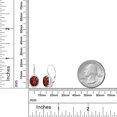 Gem Stone King, Dangle Earrings, 9x7mm Red Garnet, Sterling Silver ...