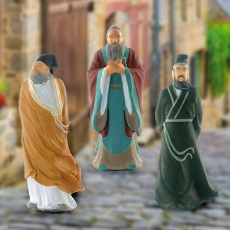 3x 1:64 8-3cm Characters Ancient Resin People Layout Children Toy B B ...