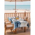 60x84 Tablecloth Rectangle, Blue Geometric Outdoor Tablecloth with ...