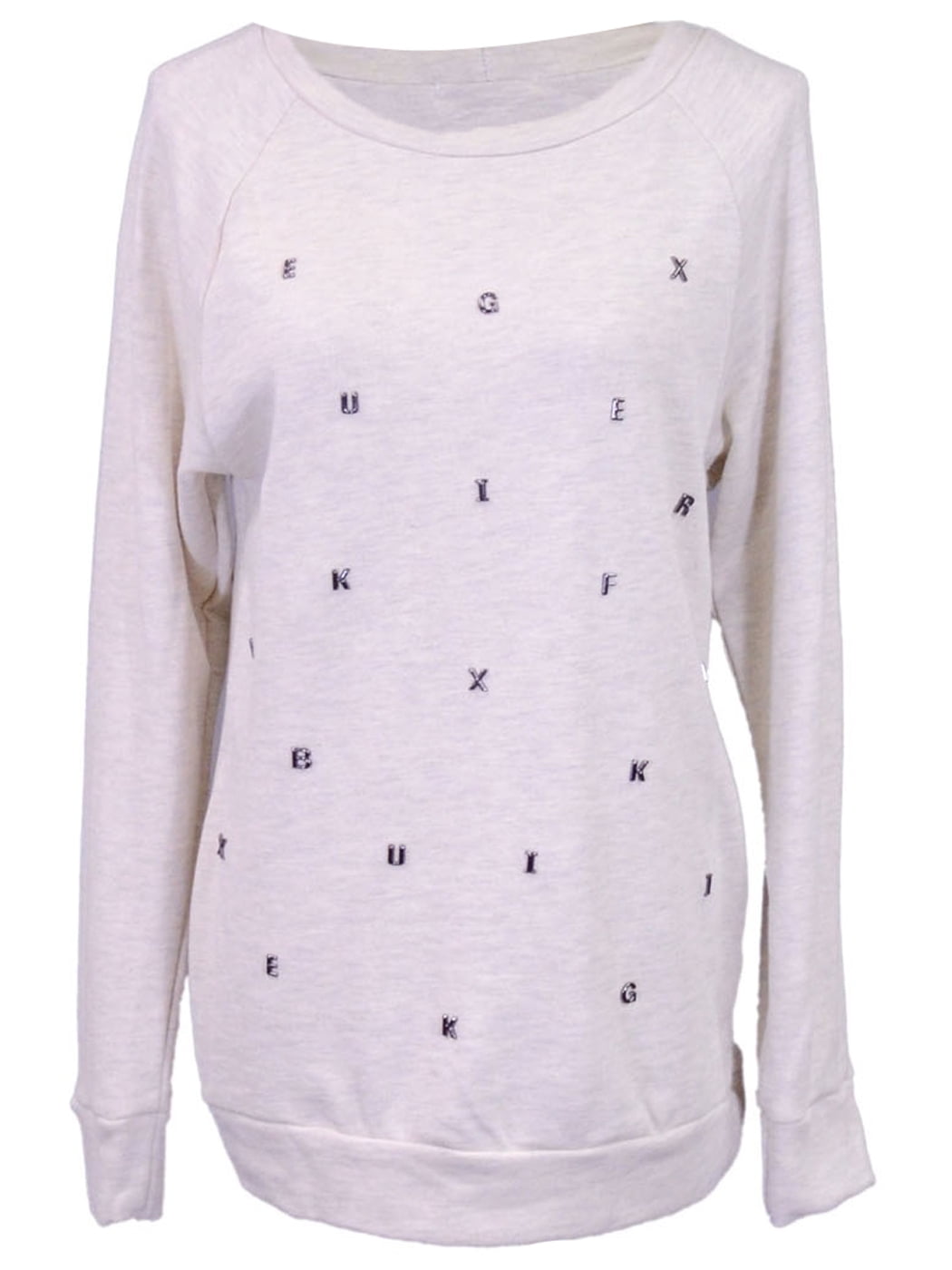 Ginger Green Raglan Sleeve Studded Alphabet Letter Pullover Tunic ...