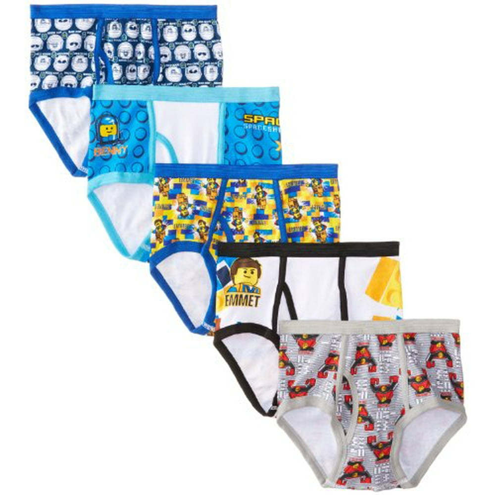 The LEGO Movie - LEGO Movie, Boys Underwear, 5 Pack Briefs (Little Boys ...