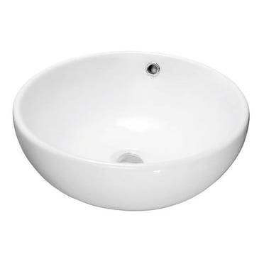 Bathroom Vessel Sink, Ceramic Circular Vessel Sink Vanity, Modern Round ...