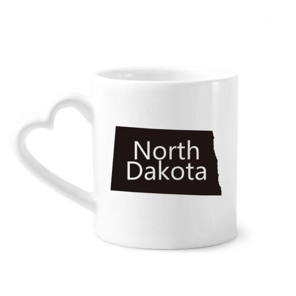 North Dakota America USA Map Outline Mug Coffee Cerac Drinkware Glass ...