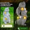 Solar Lights Garden Decor Cat Resin Statue Outdoor for Balcony Patio ...