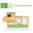 75" Chicken Coop Wooden Outdoor Hen House with Nesting Box & Run ...