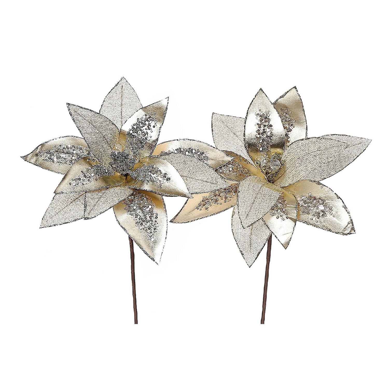 Click here for Ih Casadécor Christmas Beaded Shiny Glitter Poinse... prices