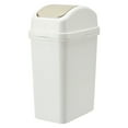 Floleo Small Plastic Trash Can With Swing Top Lid, Compact Slim Waste ... Floleo Small Plastic Trash Can With Swing Top Lid, Compact Slim Waste ...