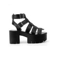 READYSALTED Women's Cleated Chunky Platform Sandals in Open Toe Ankle ...