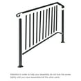 Matte Black Handrail for Outdoor Steps,Fits 4 Steps Outdoor Stair ...