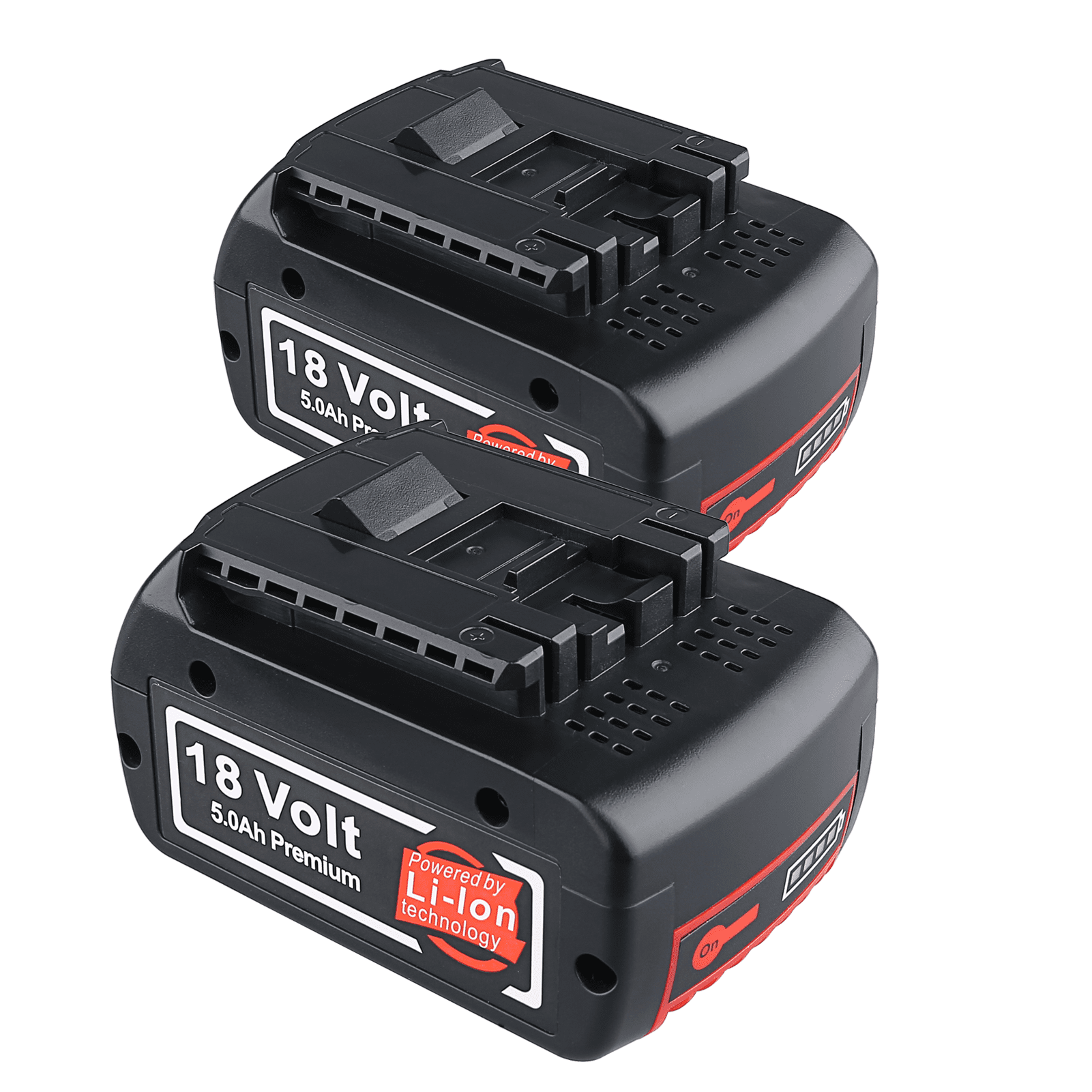Mingsci 2 Pack for Bosch BAT609 BAT610G Battery 18V 5000mAh Battery for ...