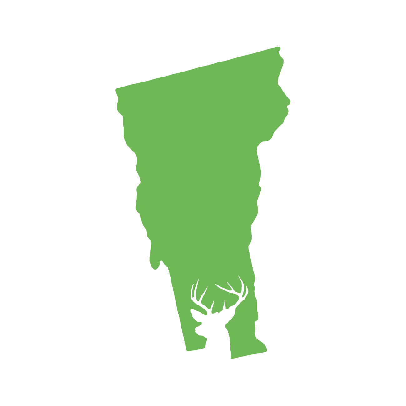 Vermont Deer State Sticker Decal Die Cut - Self Adhesive Vinyl ...