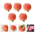 5pcs Artificial Peaches Decoration Realistic Simulated Fake Fruit ...