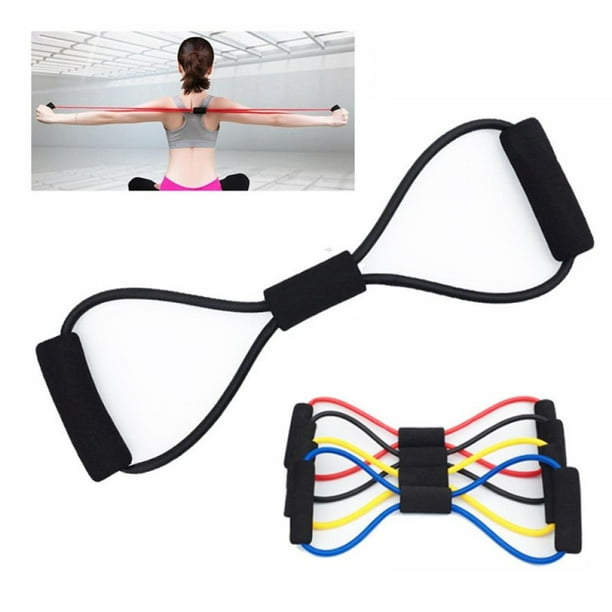 2021 Yoga Gum Fitness Resistance 8 Word Chest Expander Rope Workout ...