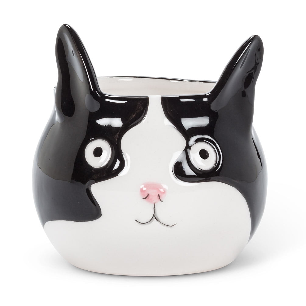 Set of 4 Large Cat Head Planter - Walmart.com