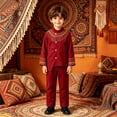 Boys African Dashiki Ankara Two Piece Outfit Long Sleeve Button Shirt ...