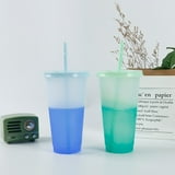 Cheer.US 2 Pcs 720ml Color Changing Cups, Reusable Cold Drink Cups with ...