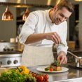 Brown Kitchen Restaurant Half Waist Apron, Linen Texture Modern ...