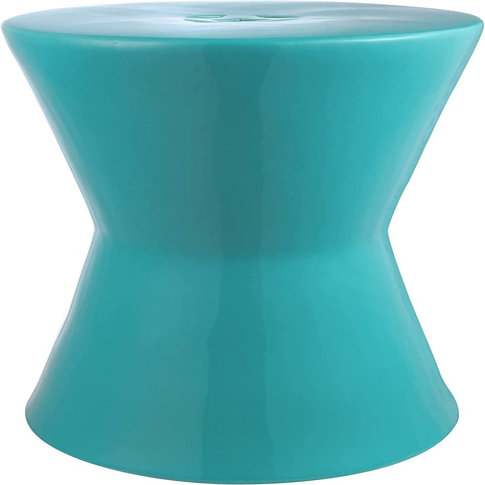 Safavieh Liana Glazed Ceramic Decorative Garden Stool, Light Blue ...