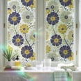 Boho Floral Window Privacy Film French Vintage Yellow Purple Beige ...