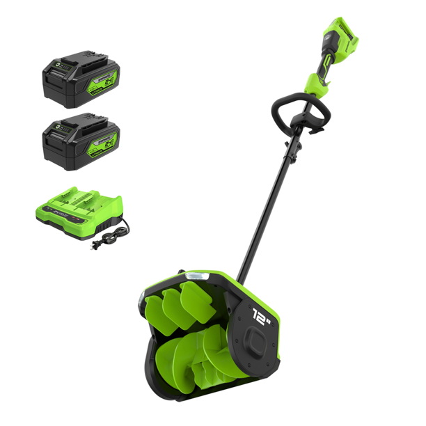 Greenworks Pelle à Neige Sans Balais 2X24V (48V) 12 Po avec Lumière LED ...