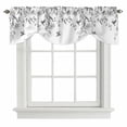 Classic Birds Tie Up Valances Curtain, Cottagecore Trailing Flower Leaf ...