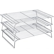 A Akraf 3-Tier Stackable Cooling Rack Baking Shelf for Bread Cakes ...