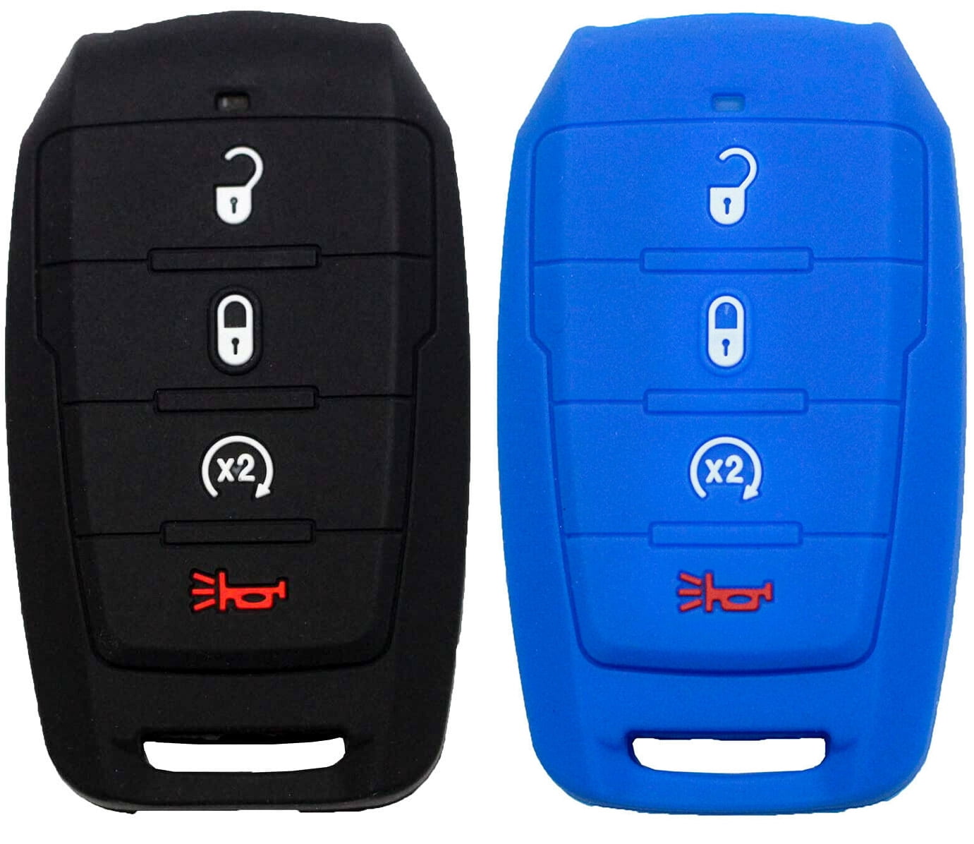 Dobrev 4 Button Silicone Cover Keyless Entry Fob Case Skin Protector ...