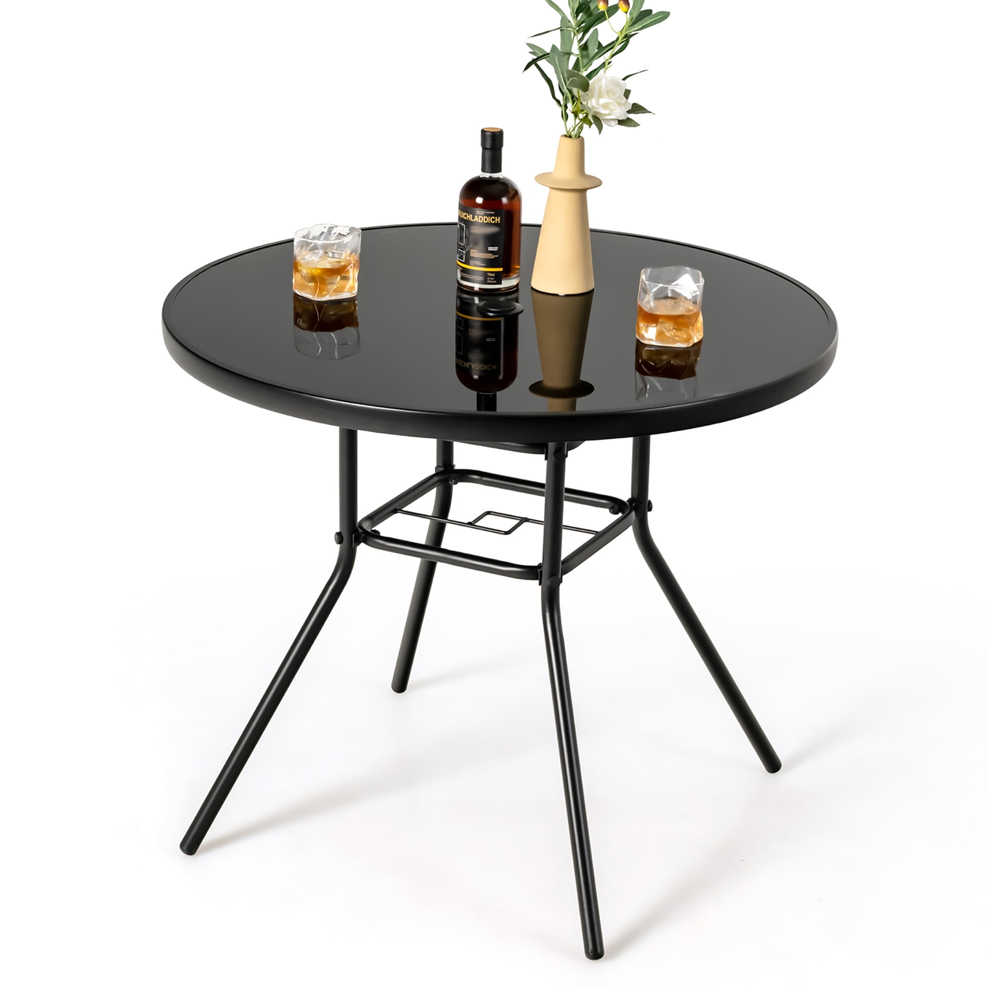 Click here for Costway 34 Inch Patio Dining Table Round Tempered... prices