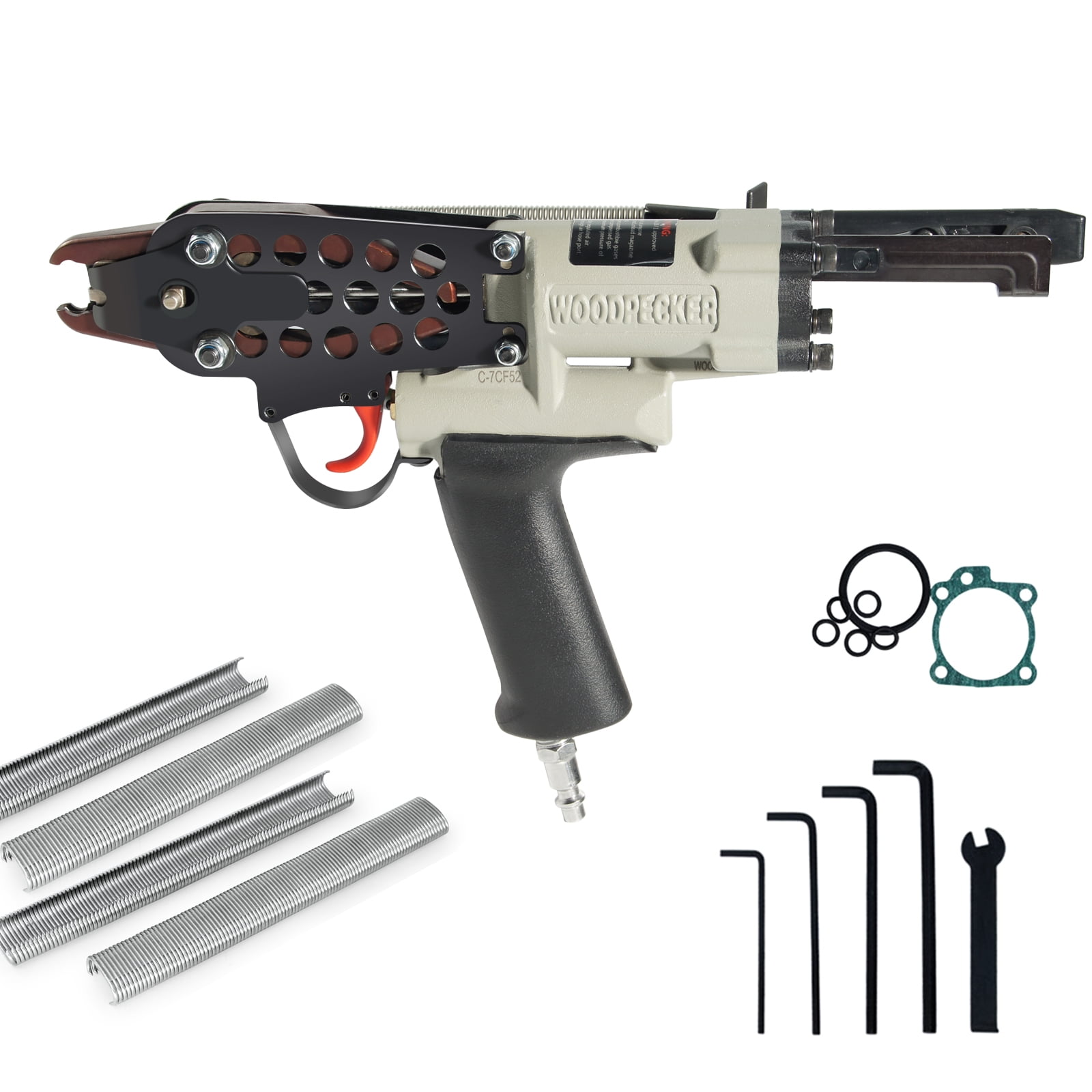 WOODPECKER C-7CF52 15 Gauge Pneumatic Hog Ring Gun, Ⅱ Generation 3/4 ...
