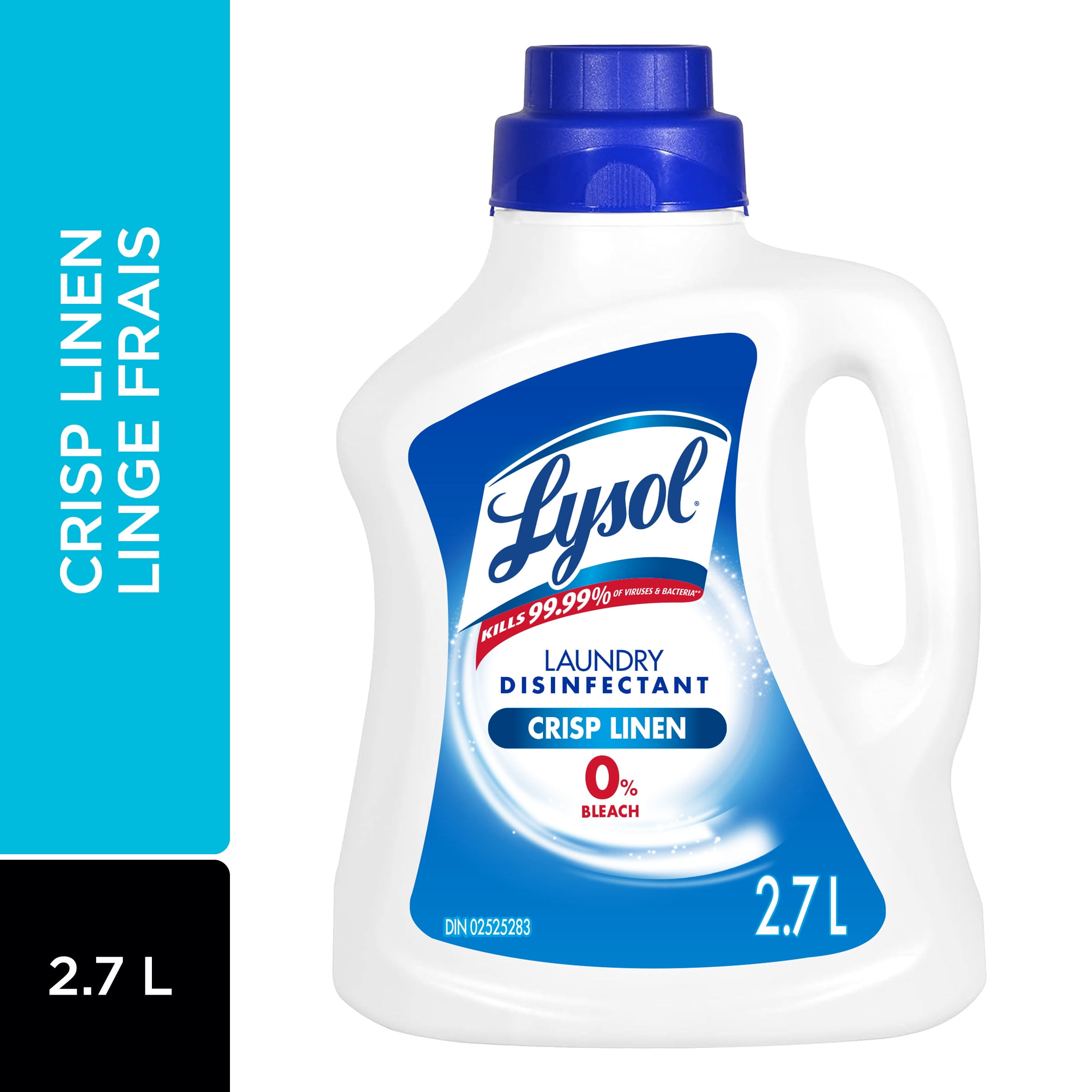 Lysol® Laundry Disinfectant, Crisp Linen, 0% Bleach, Eliminates germs ...