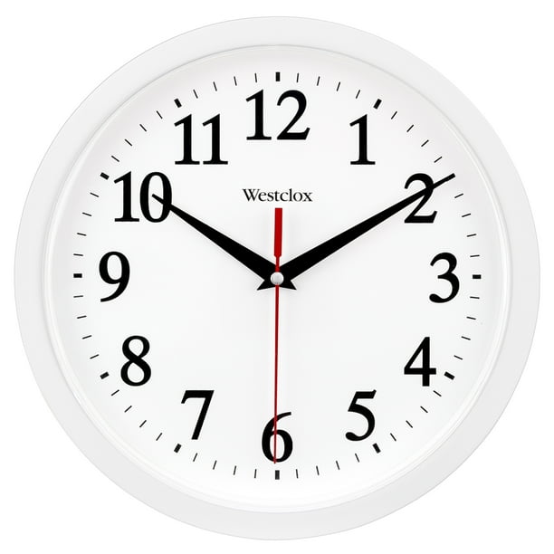 Westclox 9.75" Basic White Analog QA Wall Clock - Walmart.com