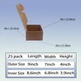 9x7x4 inch Shipping Boxes Pack of 25, Brown Corrugated Cardboard Box ...
