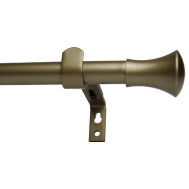 urbanest adjustable oval finial curtain drapery rod set, 5/8-inch ...