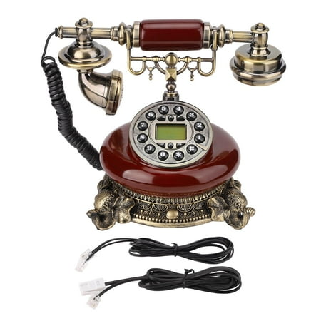 Old Fashioned Phone, Noiseless One Key Redialing Corded Retro Phone ...