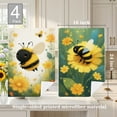 summer bathroom hand towels A painting of a bee flying through a field ...