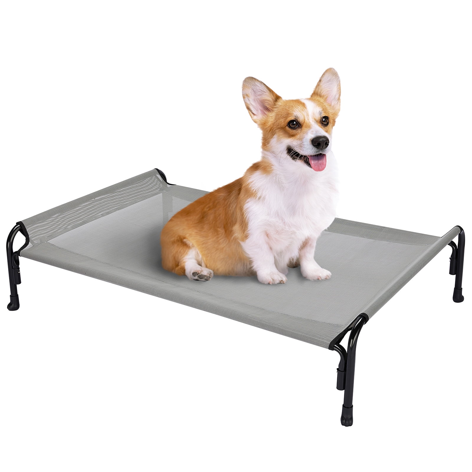 Veehoo Cooling Elevated Dog Bed, Chew Proof Dog Cot with Washable Mesh ...