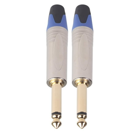 Pack of 2 1/4 6.35mm Stereo Solder Connector Jack Mixer Microphone ...