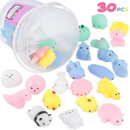 Squishies Squishy Toy, 30 Pcs Squeeze Toys with Storage Box, Fidget Toy ...