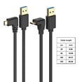 USB3.0 A To USB C 90 Degree Bend Cable Wire PD60W Fast Charging 5Gbps ...