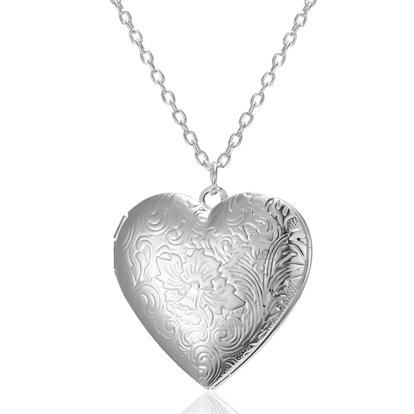 TINYSOME Heart Shaped Locket Pendant Necklace for Women Love Heart ...