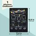 Monthly Milestone Chalkboard, First Year Age Tracking Growth Sign (11.6 ...