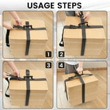 Box Carrying Strap with Handle 74.8/118.11 Inch Adjustable Cross Style ...