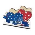Beforeyayn Patriotic Heart Shaped Wooden Napkin Holder, 4th of July ...