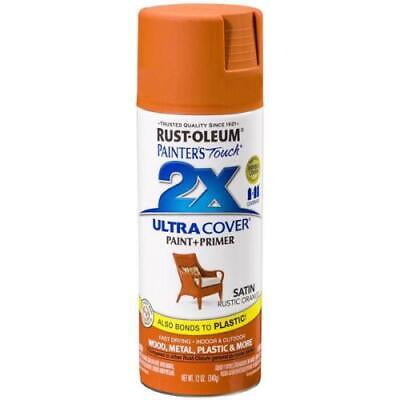 Rust-Oleum Painter's Touch Satin Rustic Orange Spray Paint 12 oz ...