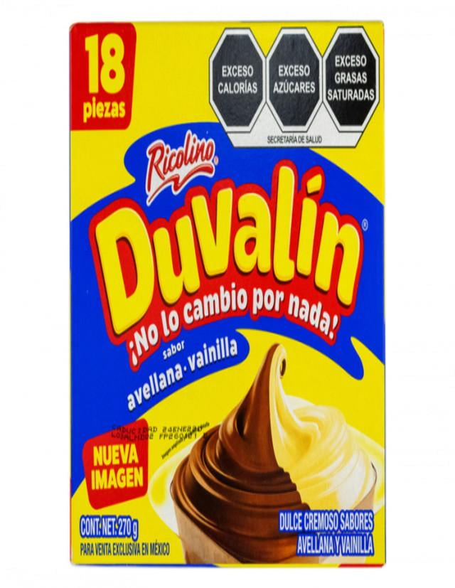 Pack de 24 Dulce Duvalin Avellana/Vainilla de 18PZA Duvalin Caja ...