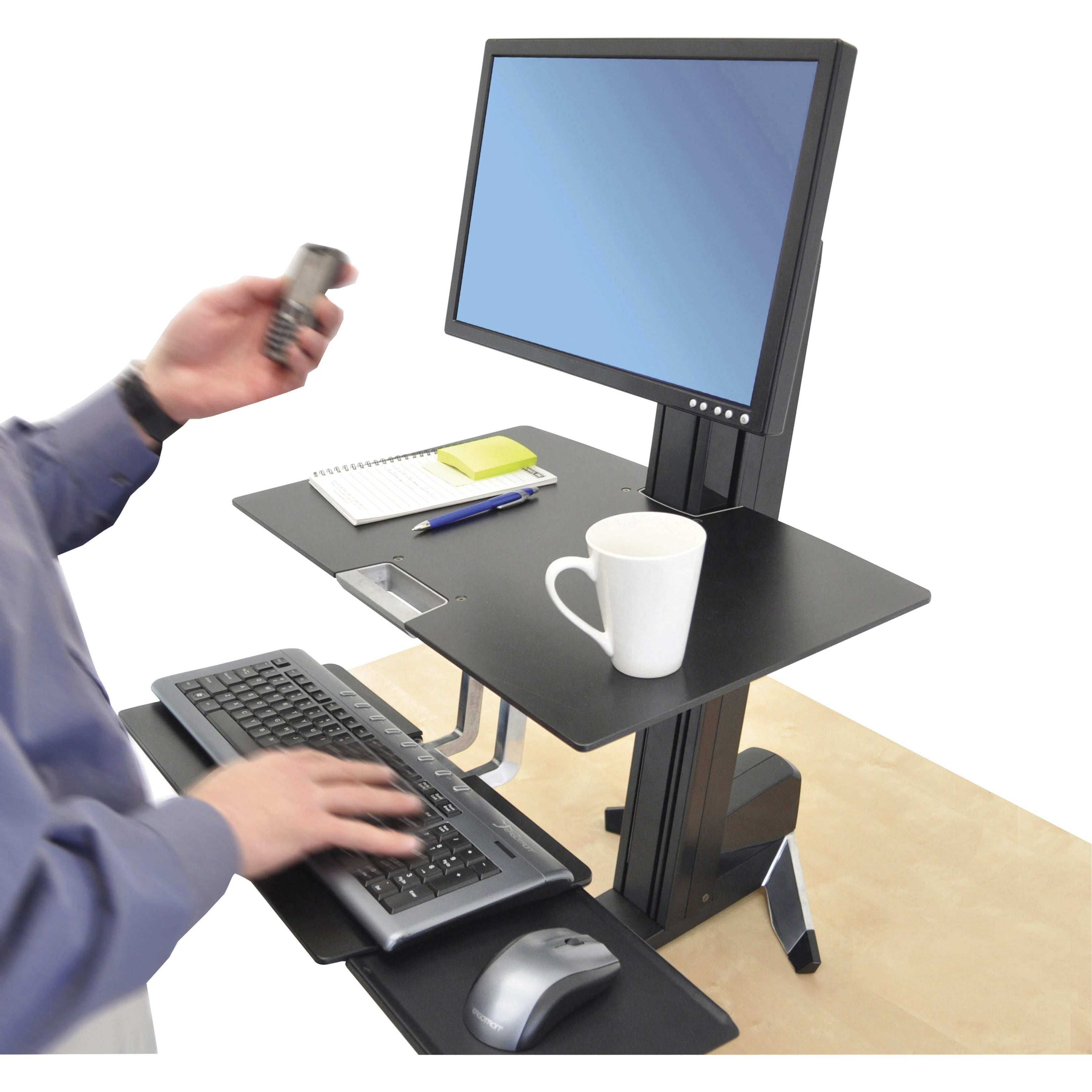 Ergotron, ERG33351200, WorkFit-S Single HD with Worksurface+, 1 Each ...