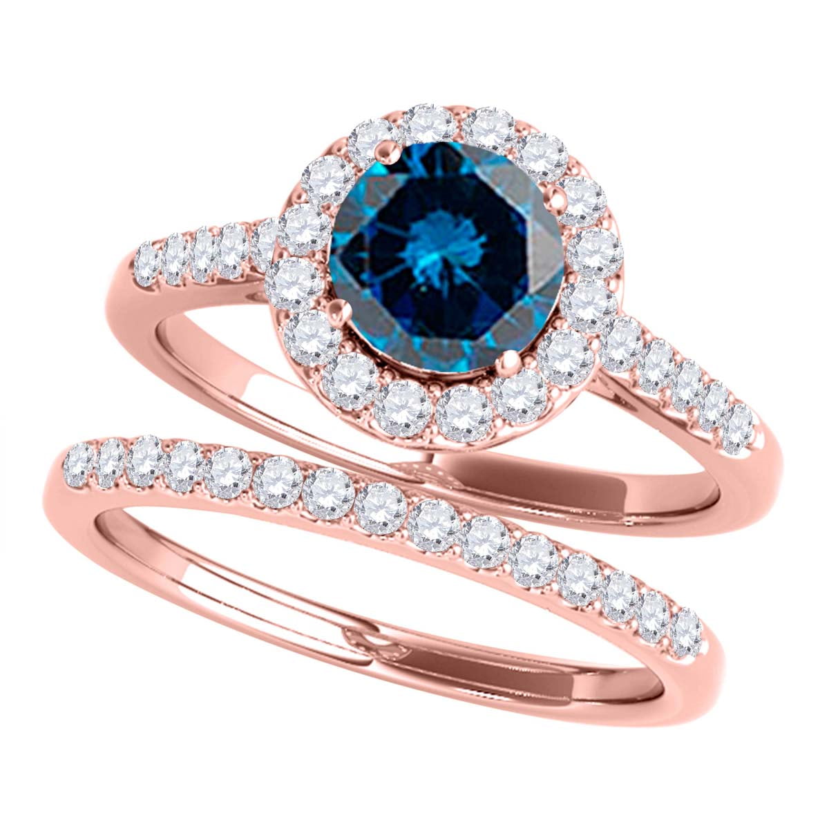 Dark Blue Engagement Rings