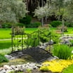 Winado Garden Bridge Decorative Footbridge Metal Arch with Bird ...