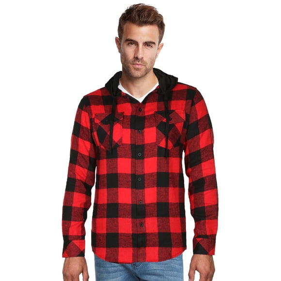 Red Plaid Shirts for Men